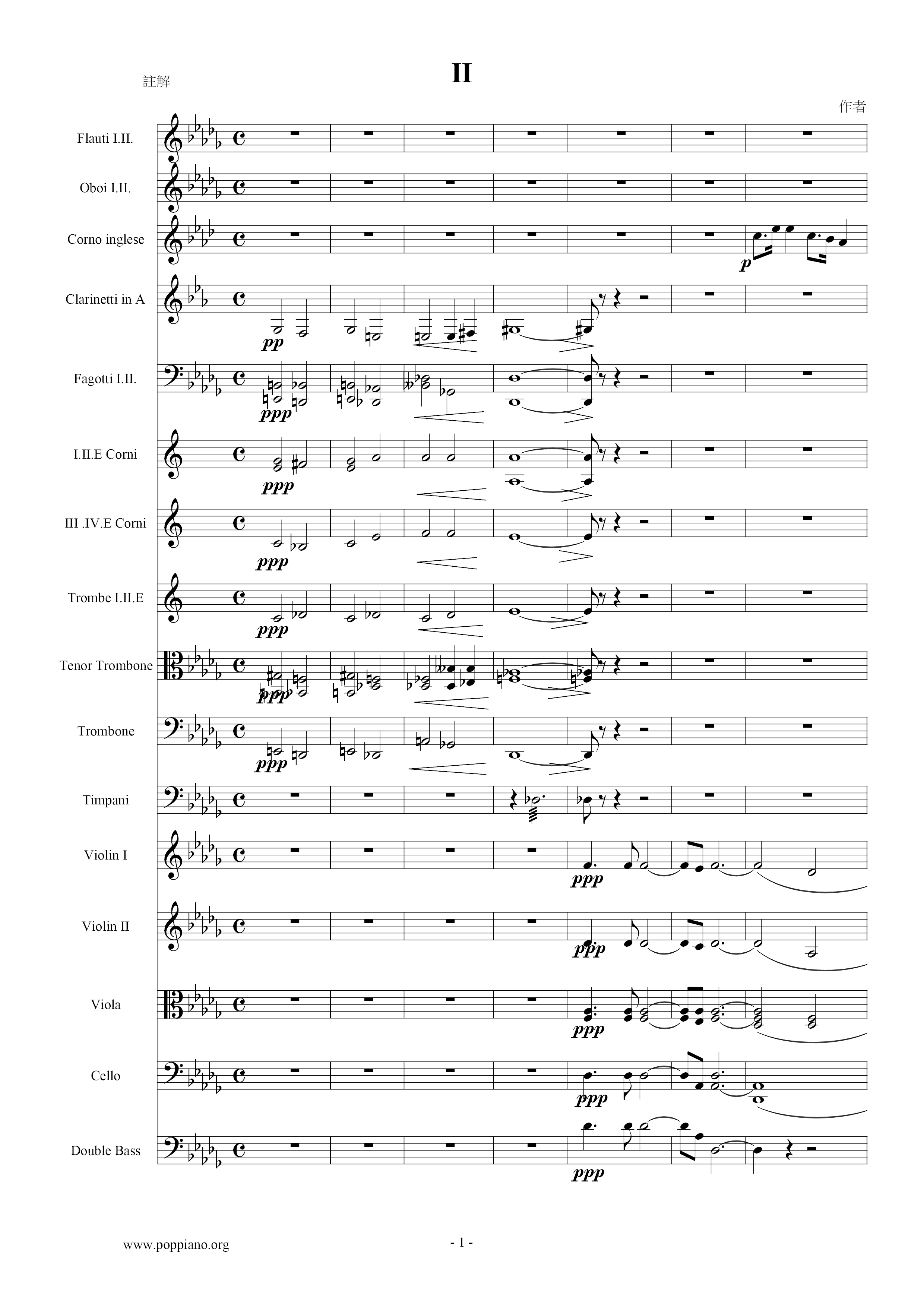 Dvorak-Symphony No.9 "From The New World" 2nd Mvt Sheet Music pdf, - Free Score Download ★