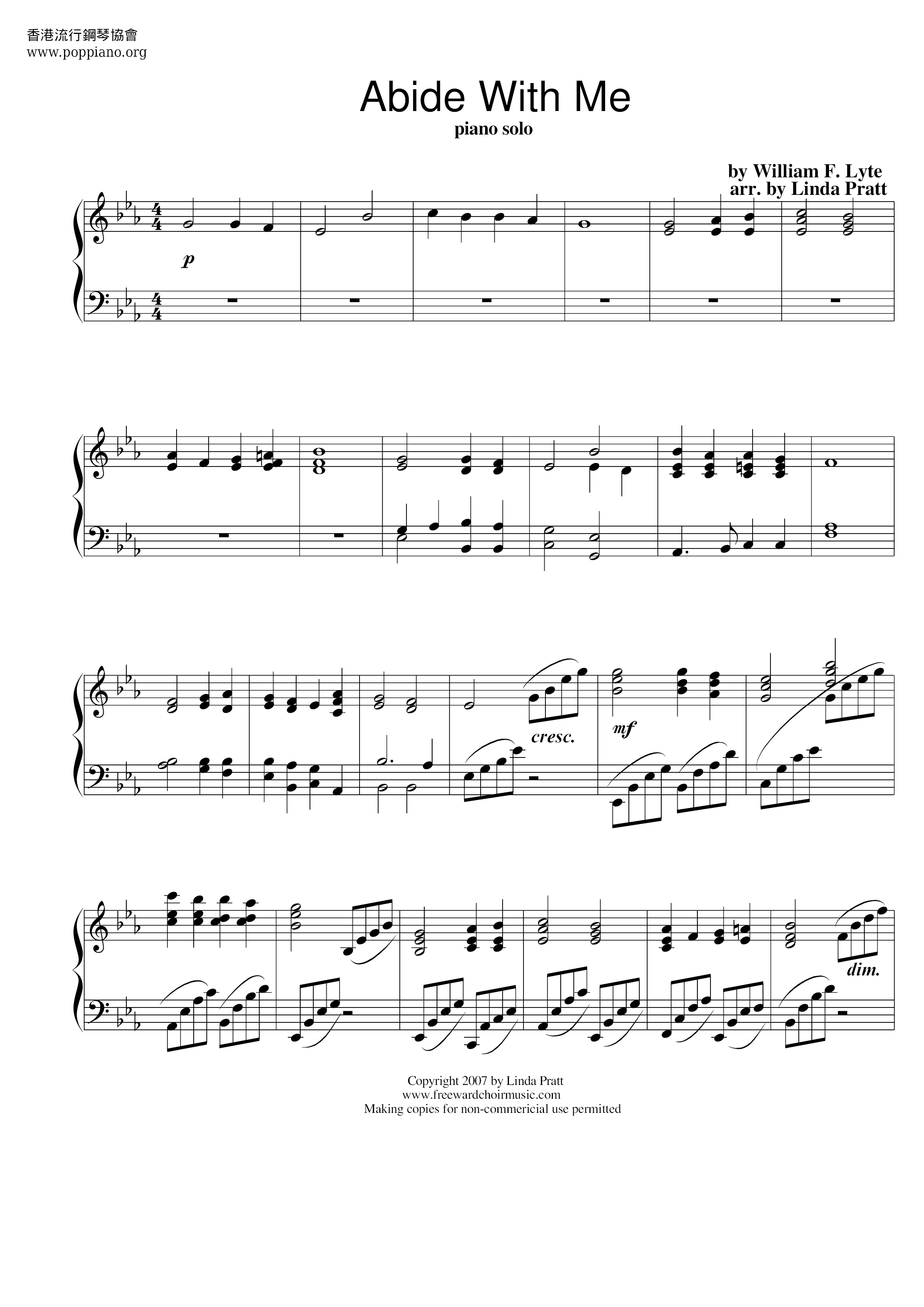 Hymn-Abide With Me Sheet Music pdf, - Free Score Download ★