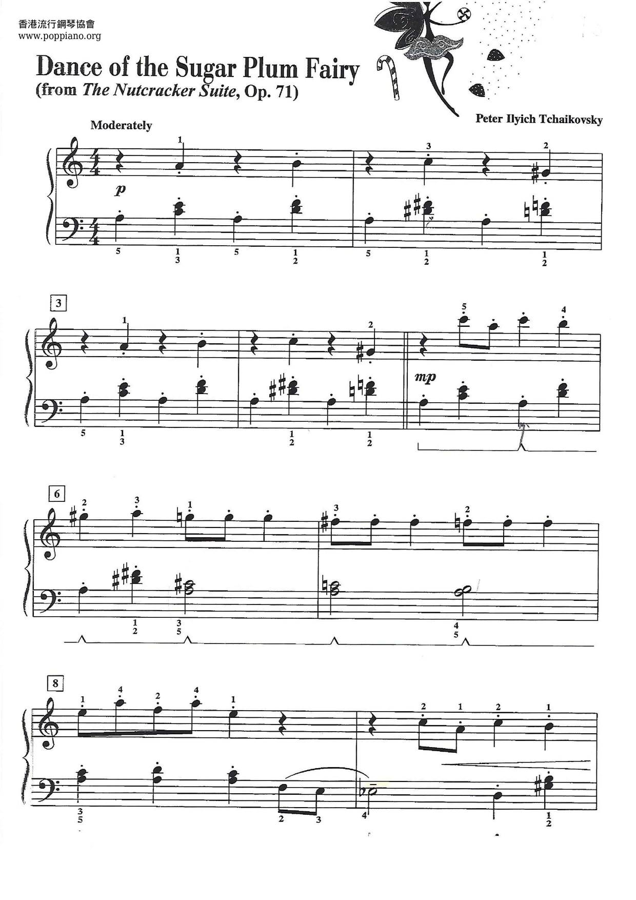 Tchaikovsky-Nutcracker Suite, Op. 71a: 2b. Dance of the Sugar-Plum Fairy Sheet Music pdf ...
