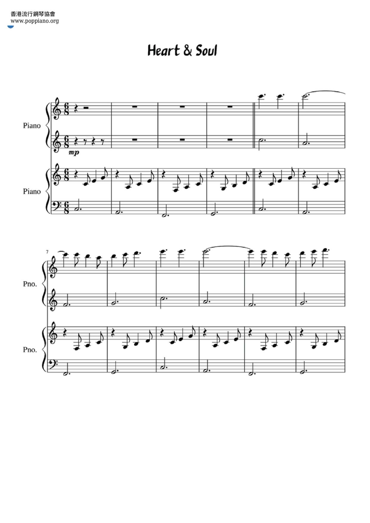 Hoagy Carmichael-Heart And Soul Duet pdf, - Free Score Download ★