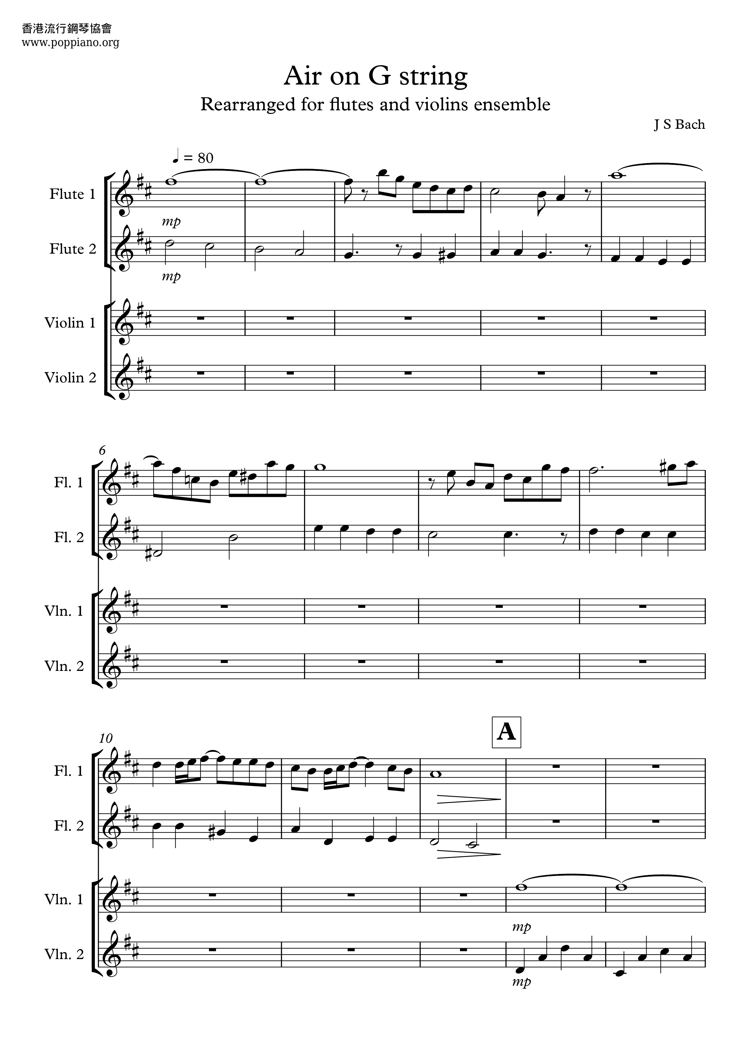 Bach-Air On The G String Sheet Music pdf, - Free Score Download ★