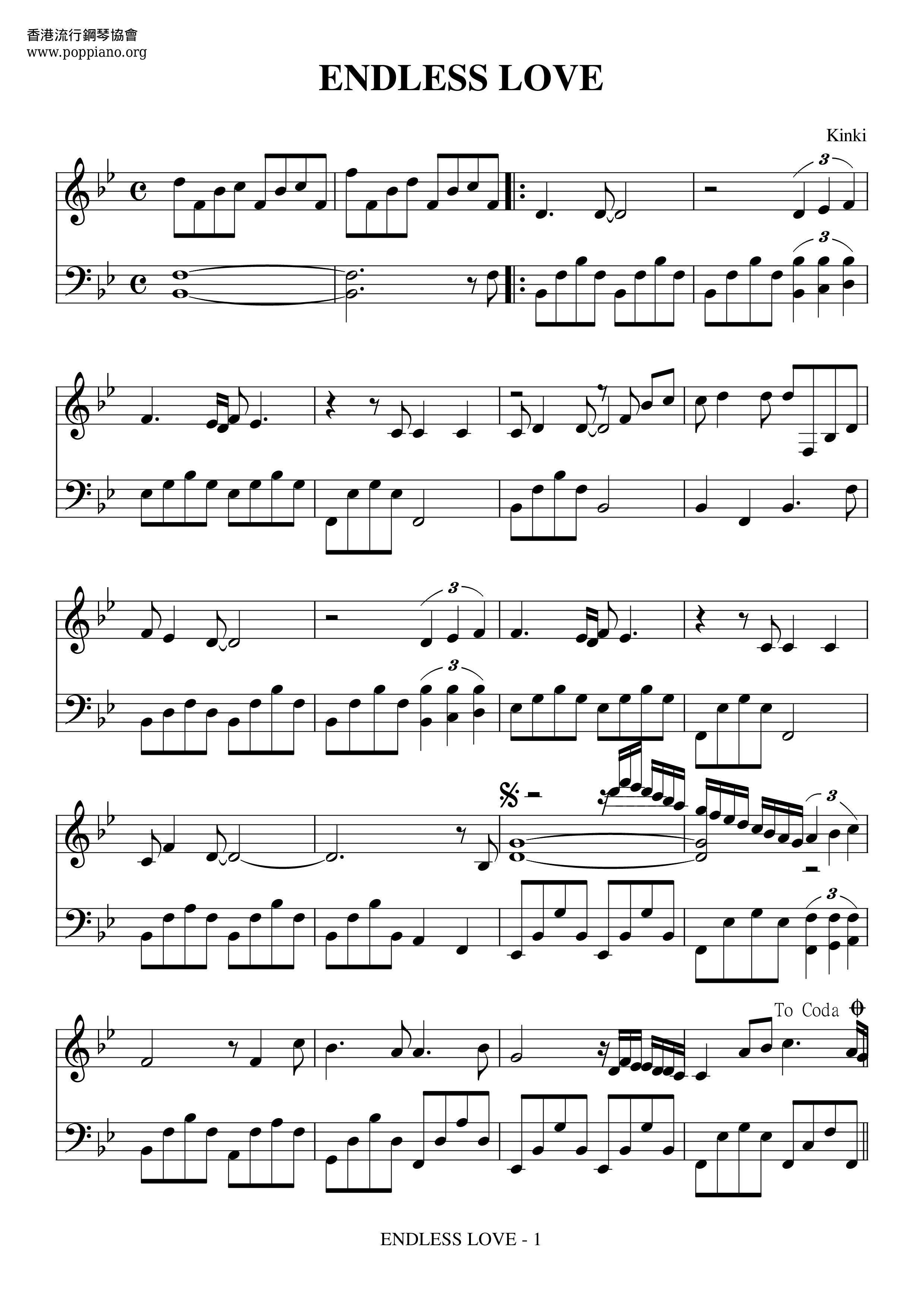 Lionel Richie, Diana Ross-Endless Love Sheet Music pdf, - Free Score ...