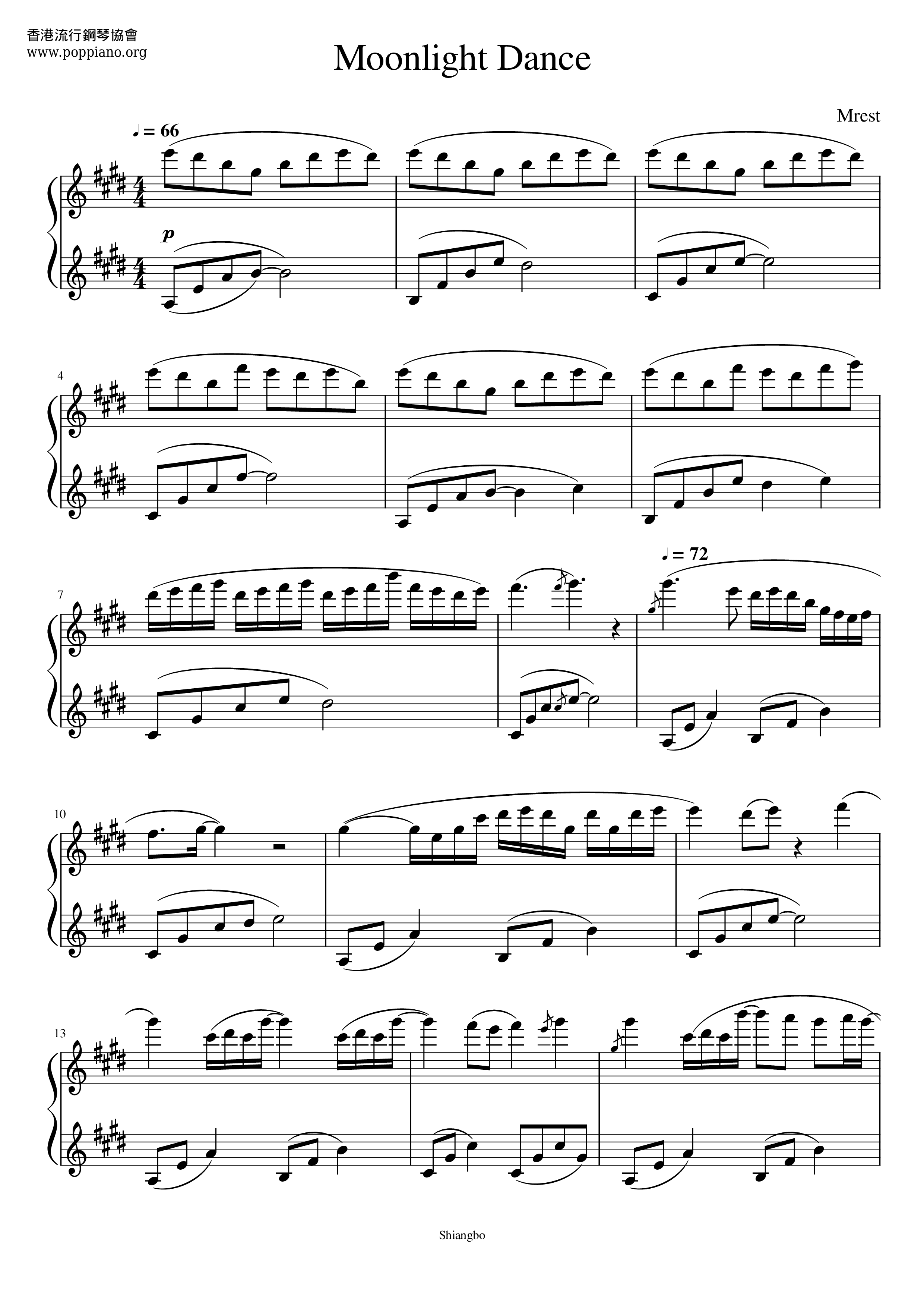 Mrest-Moonlight Dance Sheet Music pdf, - Free Score Download ★