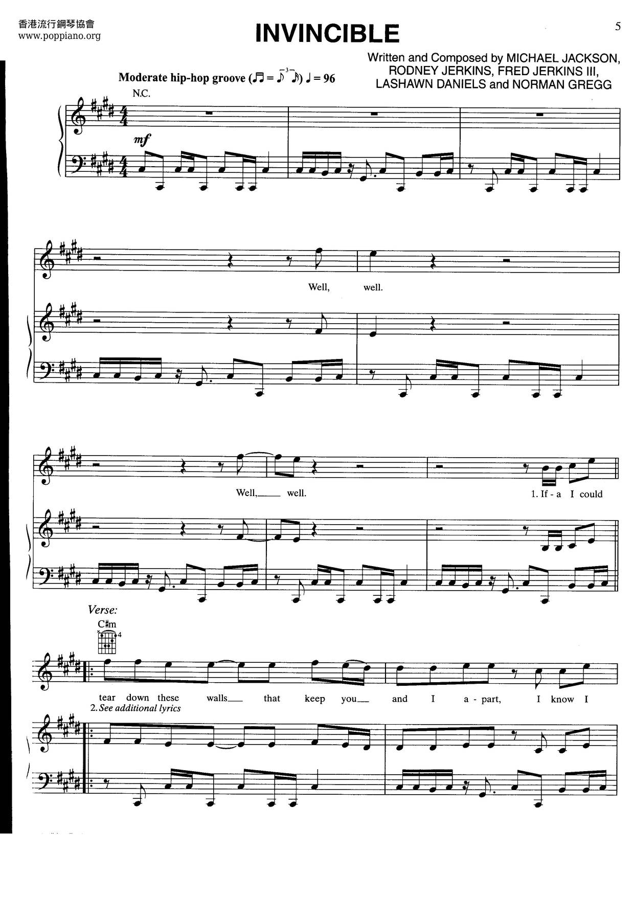 Michael Jackson-Invincible Sheet Music pdf, - Free Score Download ★