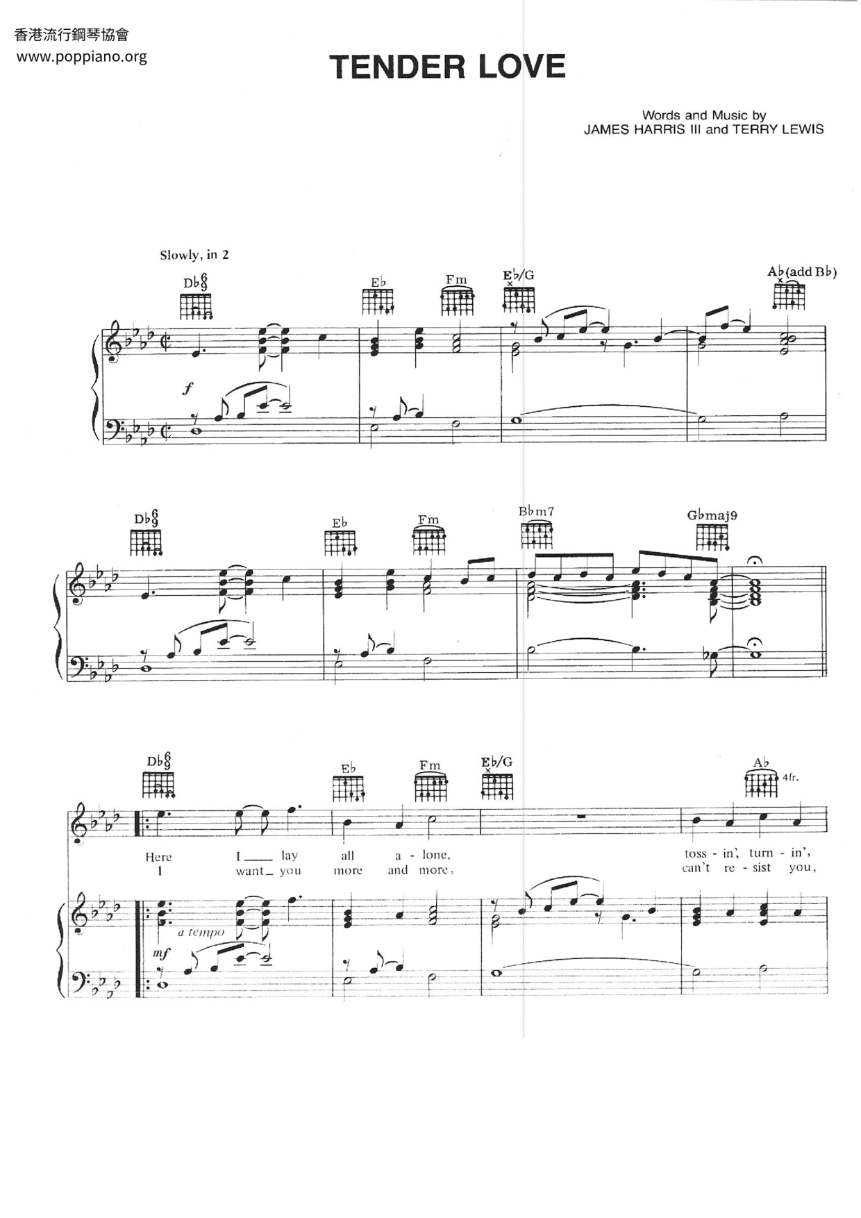 Force MD's-Tender Love Sheet Music pdf, - Free Score Download ★