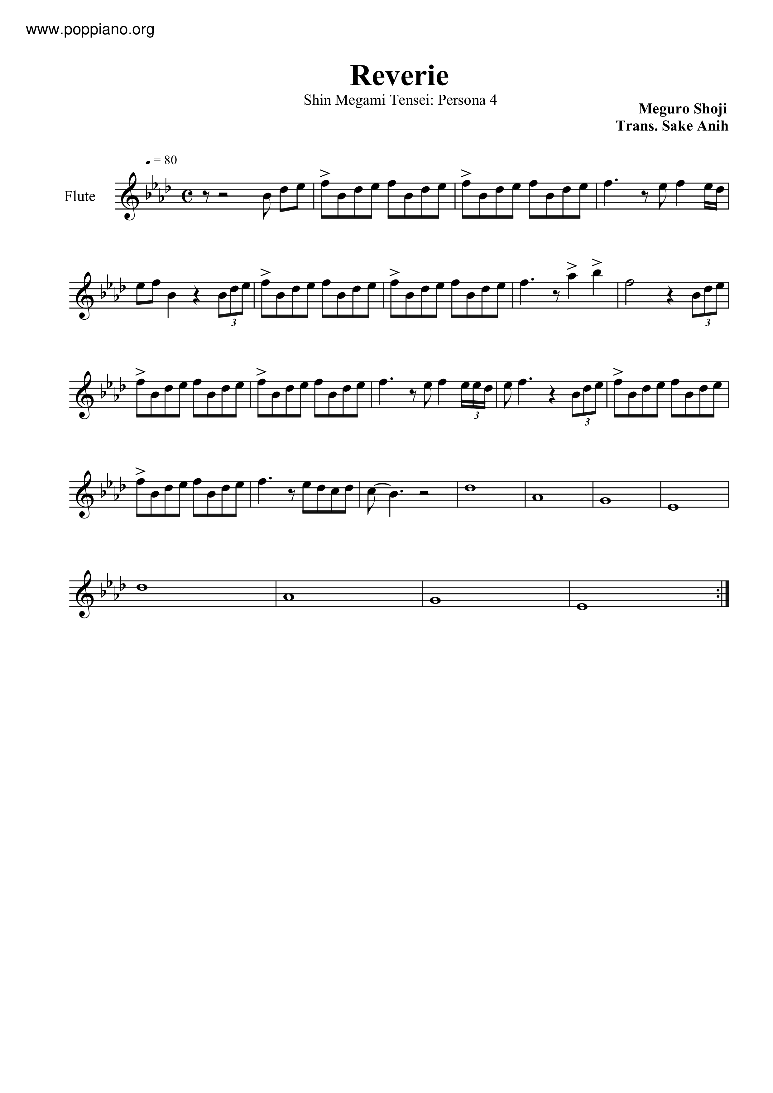 Reverie - Sheet Music / Piano Score Free PDF Download - HK Pop Piano ...
