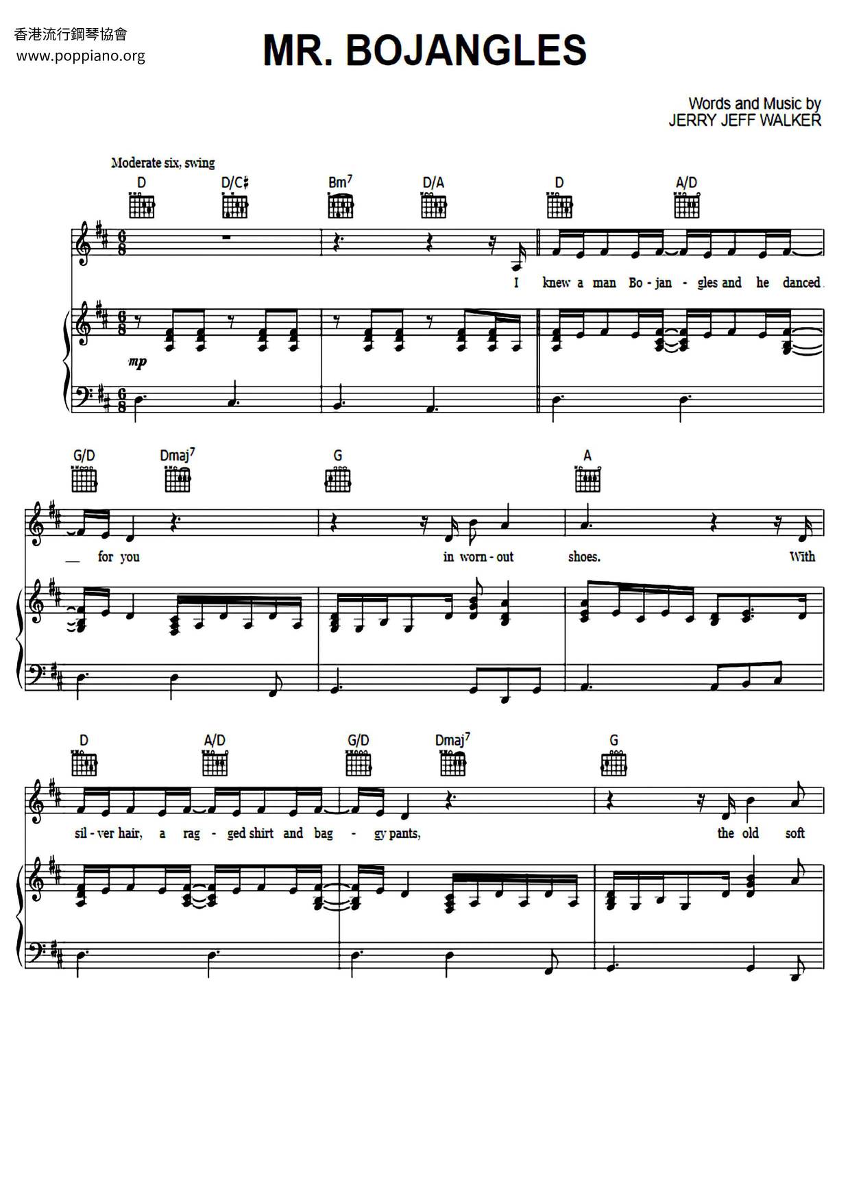 Nina Simone-Mr. Bojangles Sheet Music pdf, - Free Score Download ★