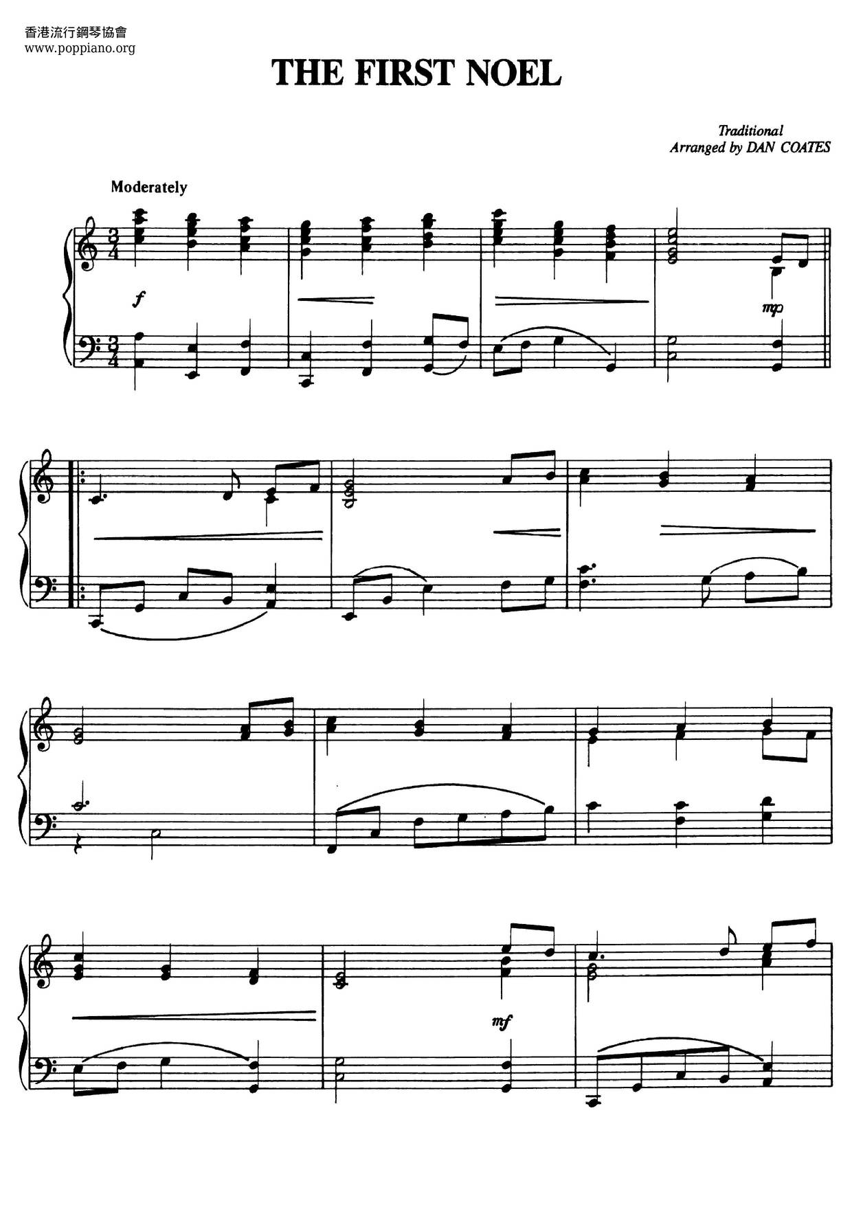 Christmas-The First Noel Sheet Music pdf, - Free Score Download ★