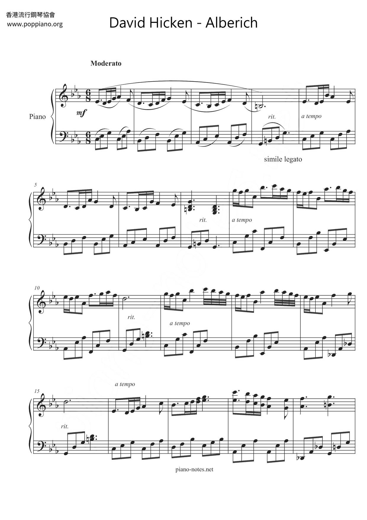 David Hicken-Alberich Sheet Music pdf, - Free Score Download ★