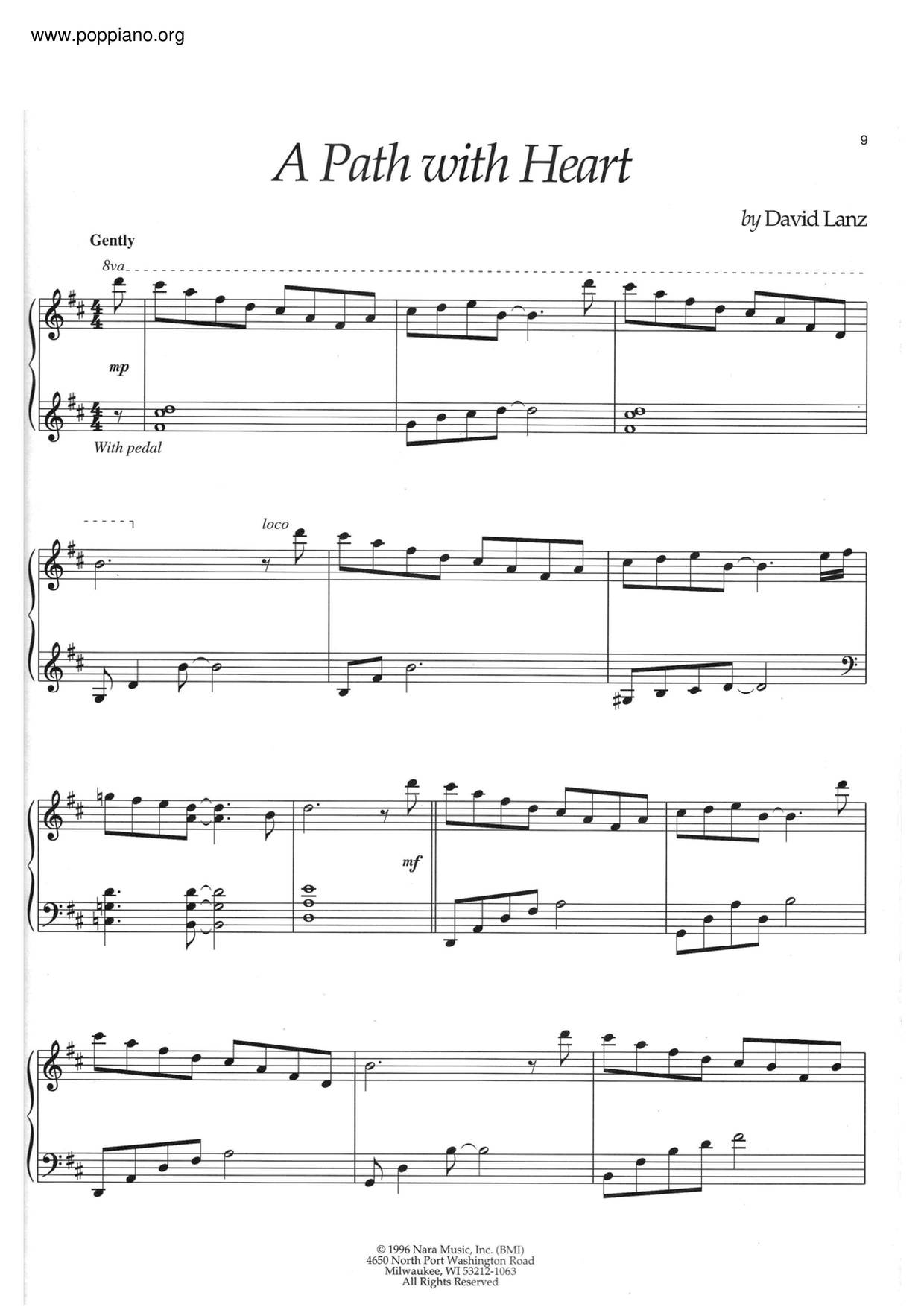David Lanz-A Path With Heart Sheet Music pdf, - Free Score Download ★