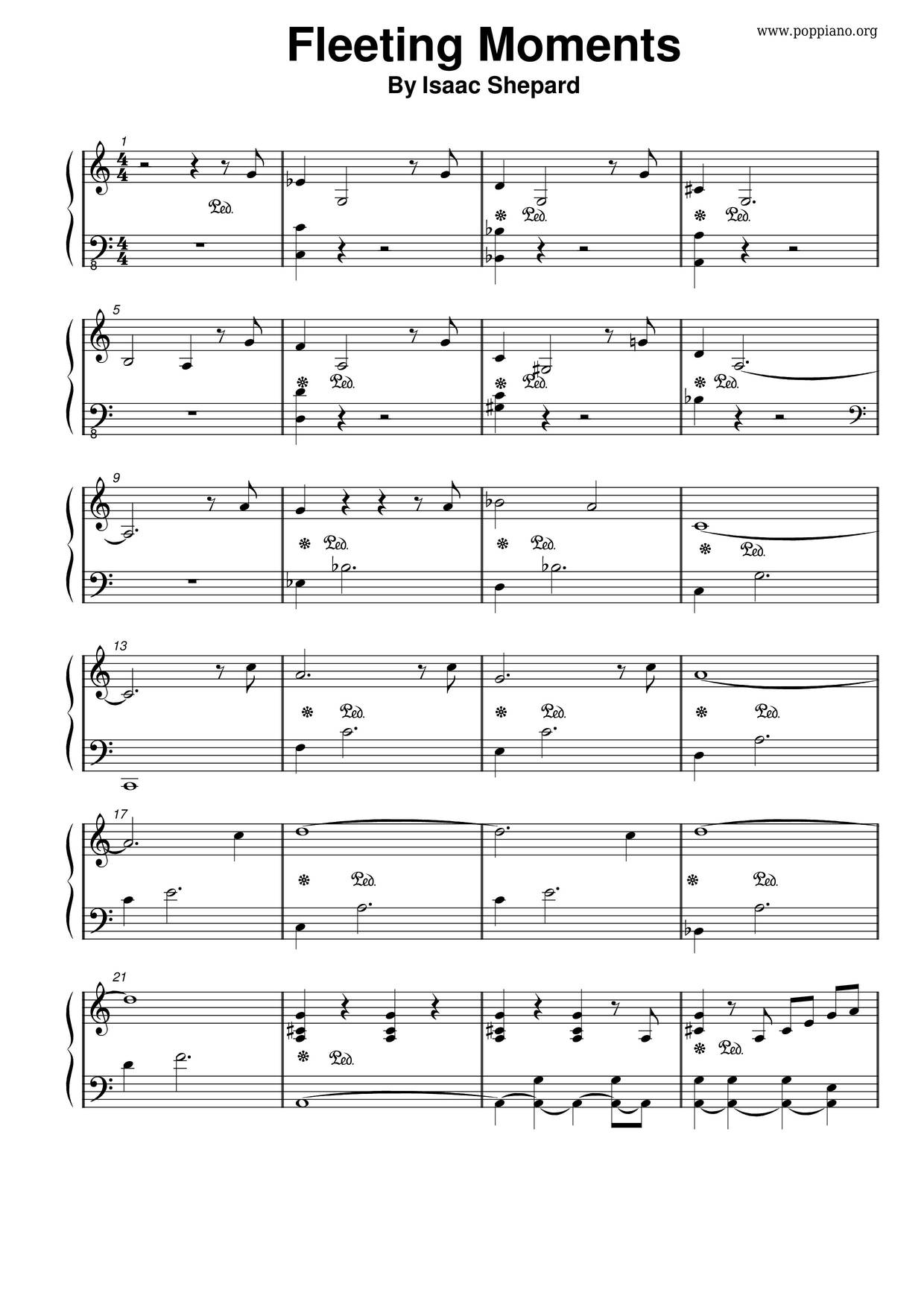 Isaac Shepard-Fleeting Moments Sheet Music pdf, - Free Score Download ★