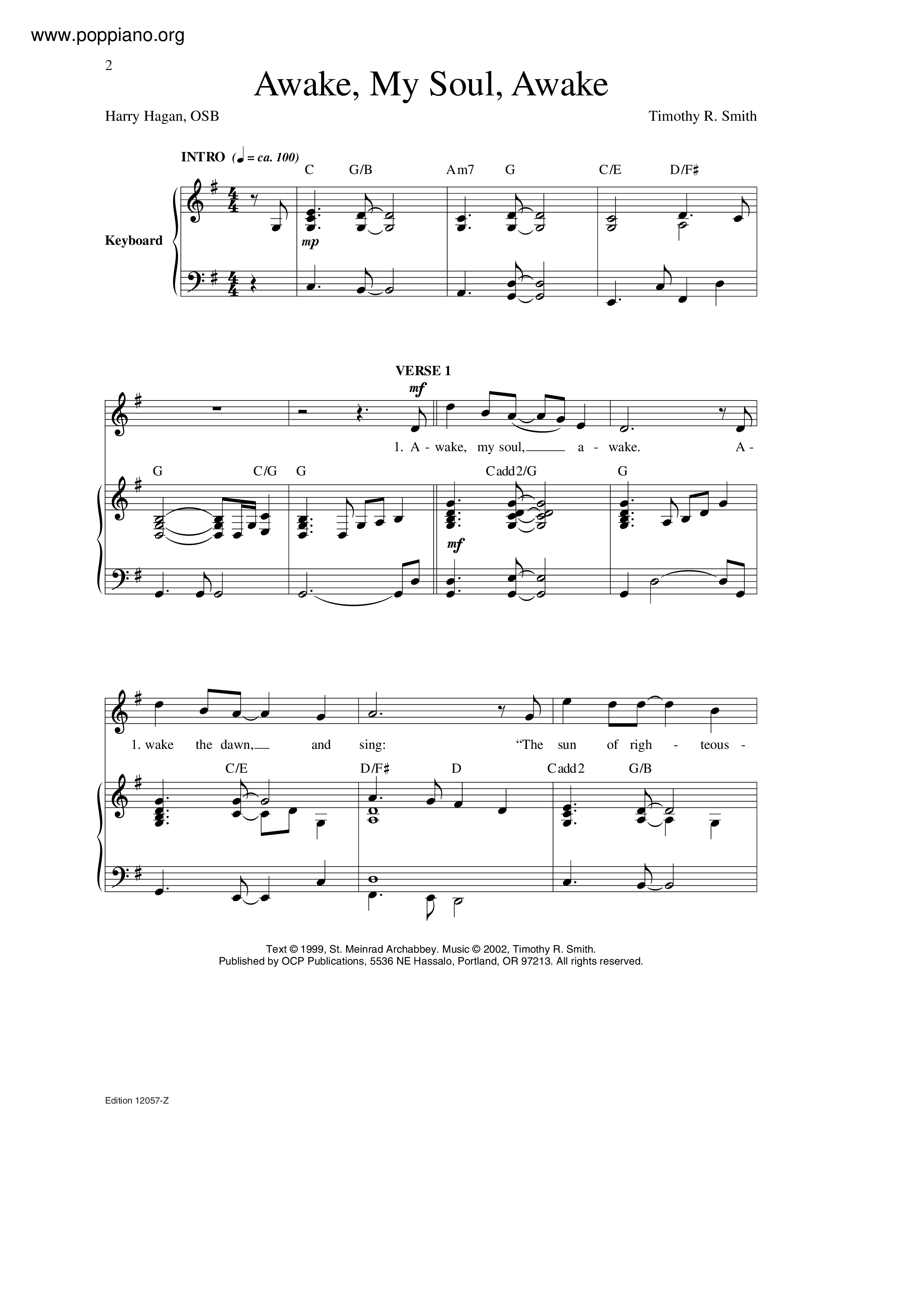 Hymn-Awake, My Soul, Awake Sheet Music pdf, - Free Score Download ★
