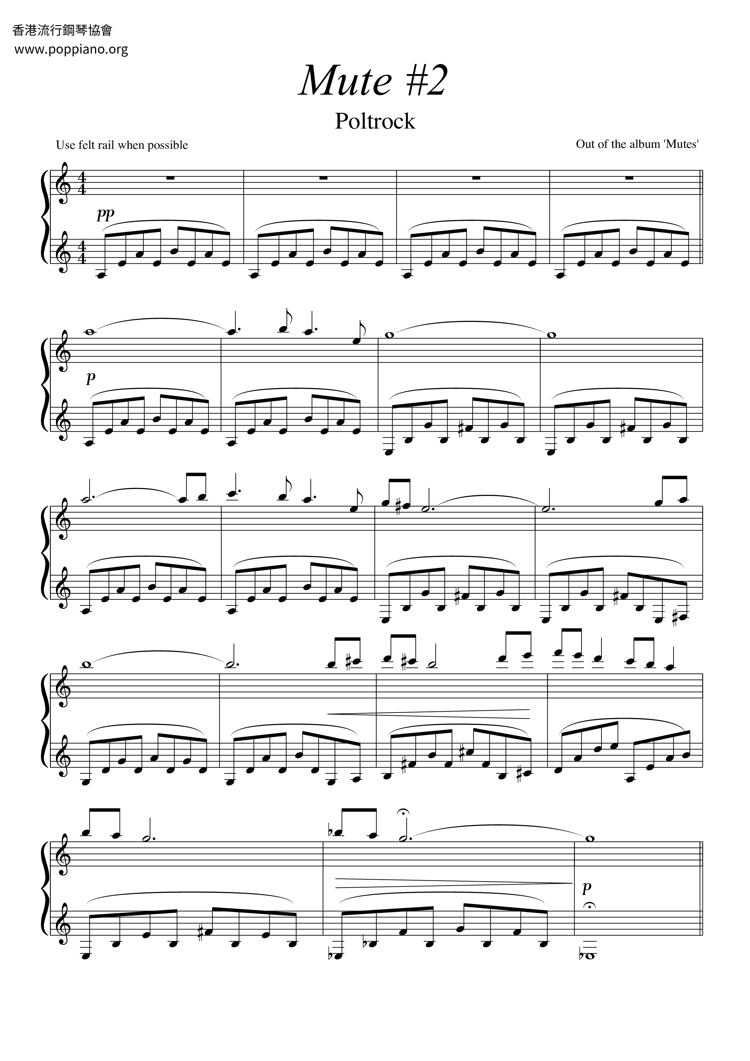 Poltrock-Mute #2 Sheet Music pdf, - Free Score Download ★