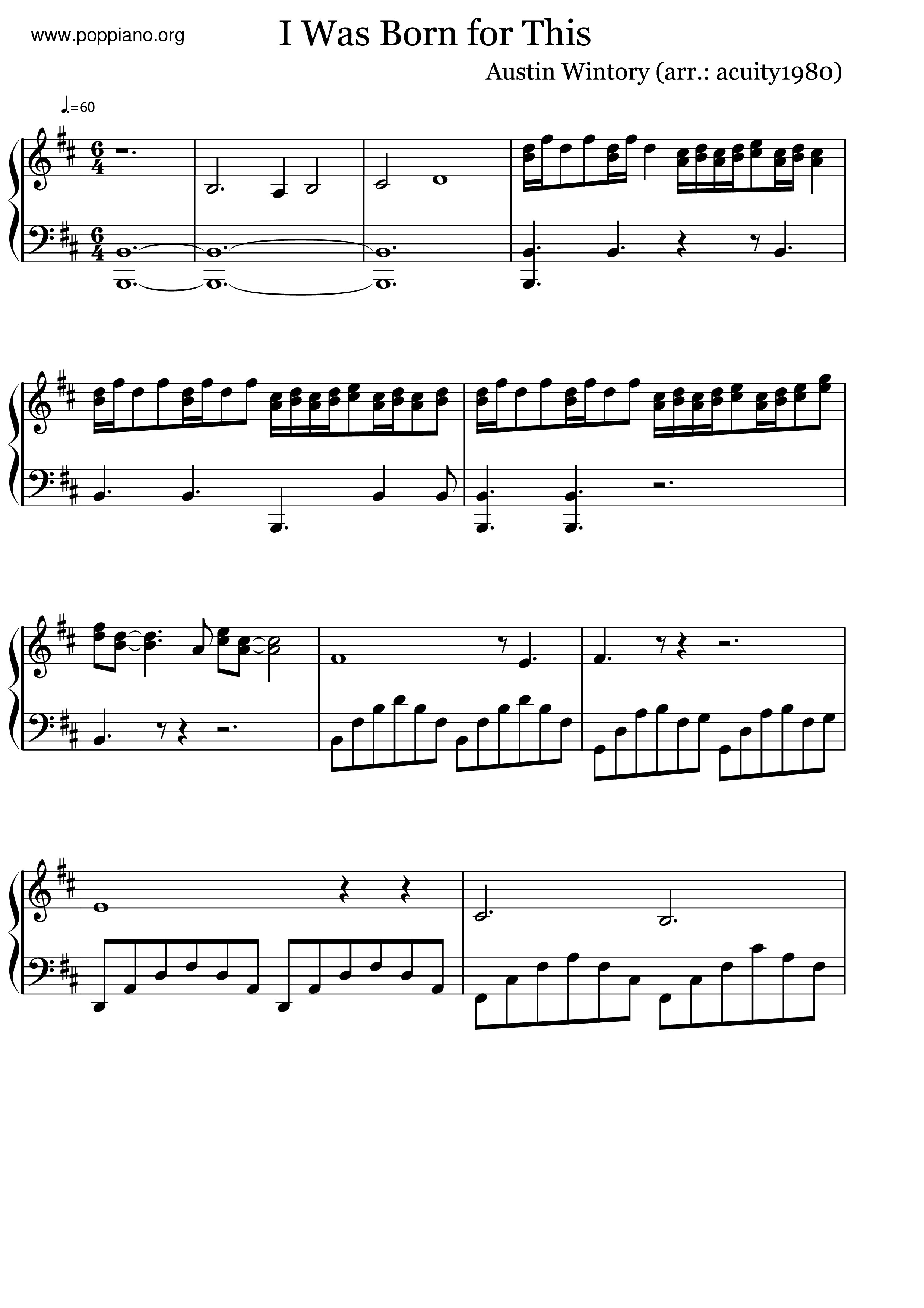 Journey-I Was Born For This Sheet Music pdf, - Free Score Download ★