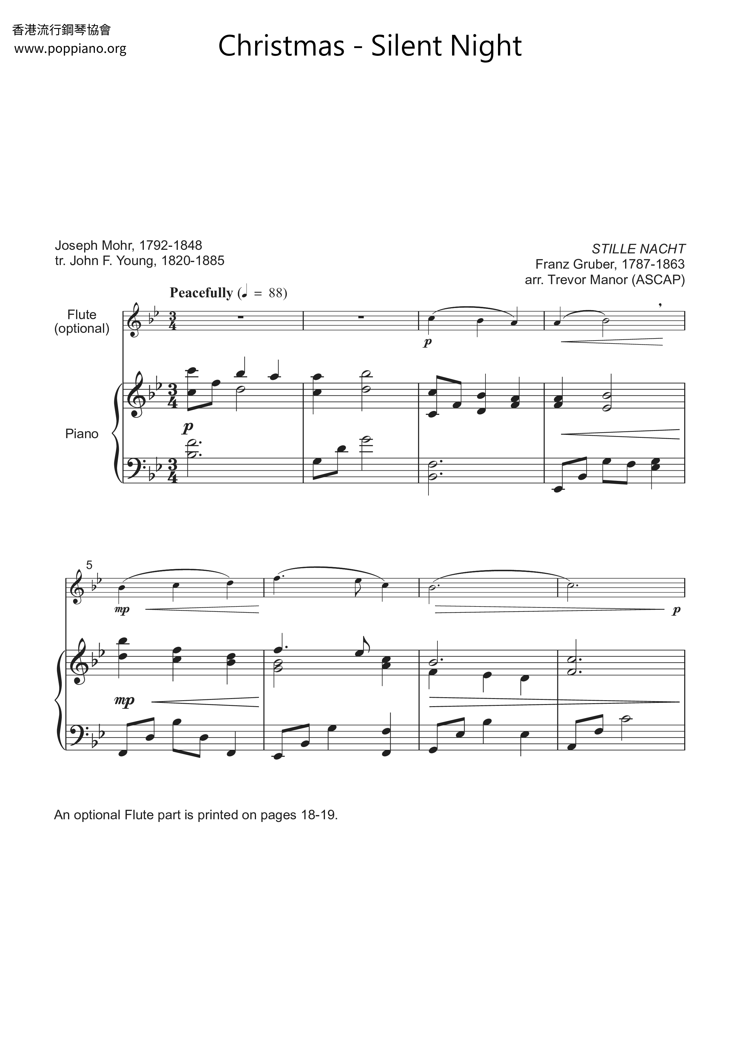 Christmas-Silent Night (Christmas Eve) Sheet Music pdf, - Free Score ...