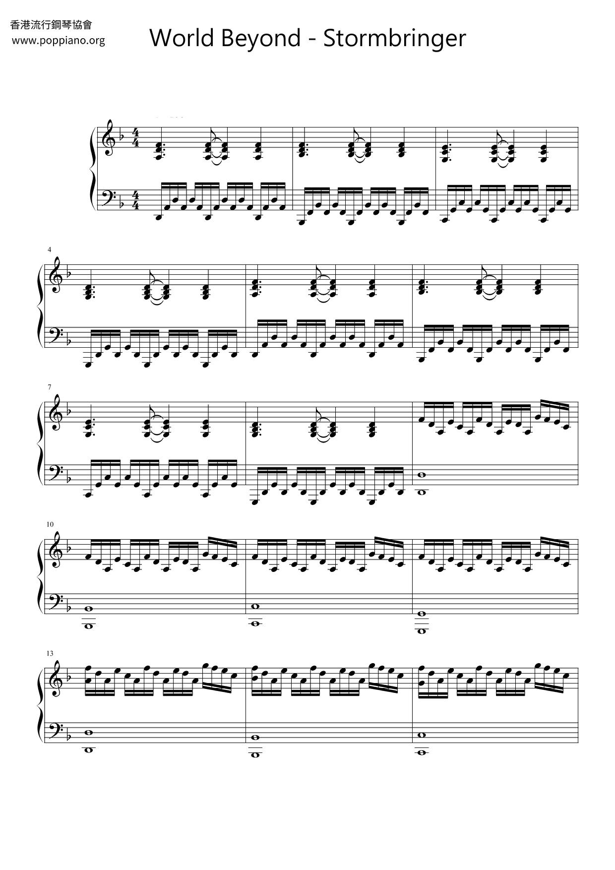 World Beyond-Stormbringer Sheet Music pdf, - Free Score Download ★