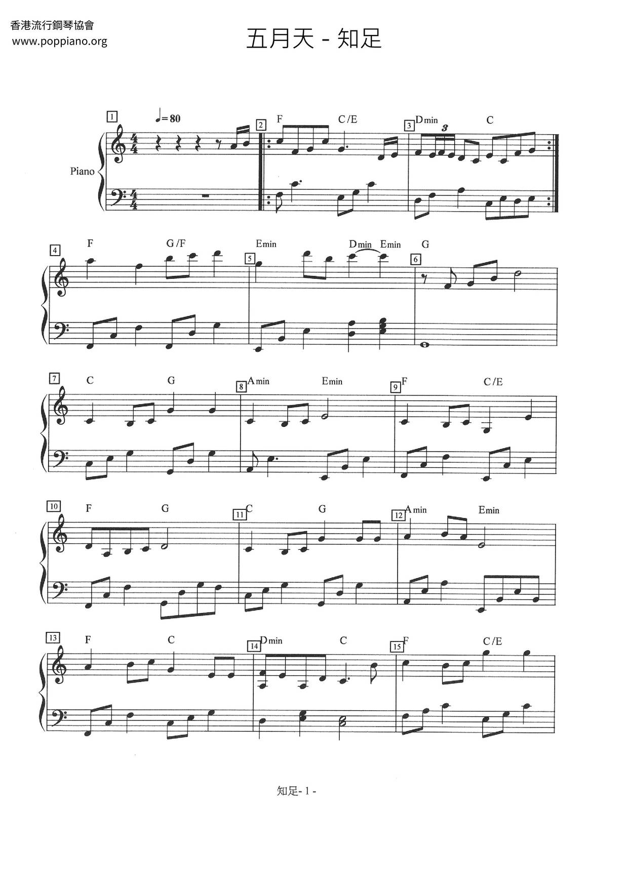 Mayday-Contentment Sheet Music pdf, - Free Score Download ★