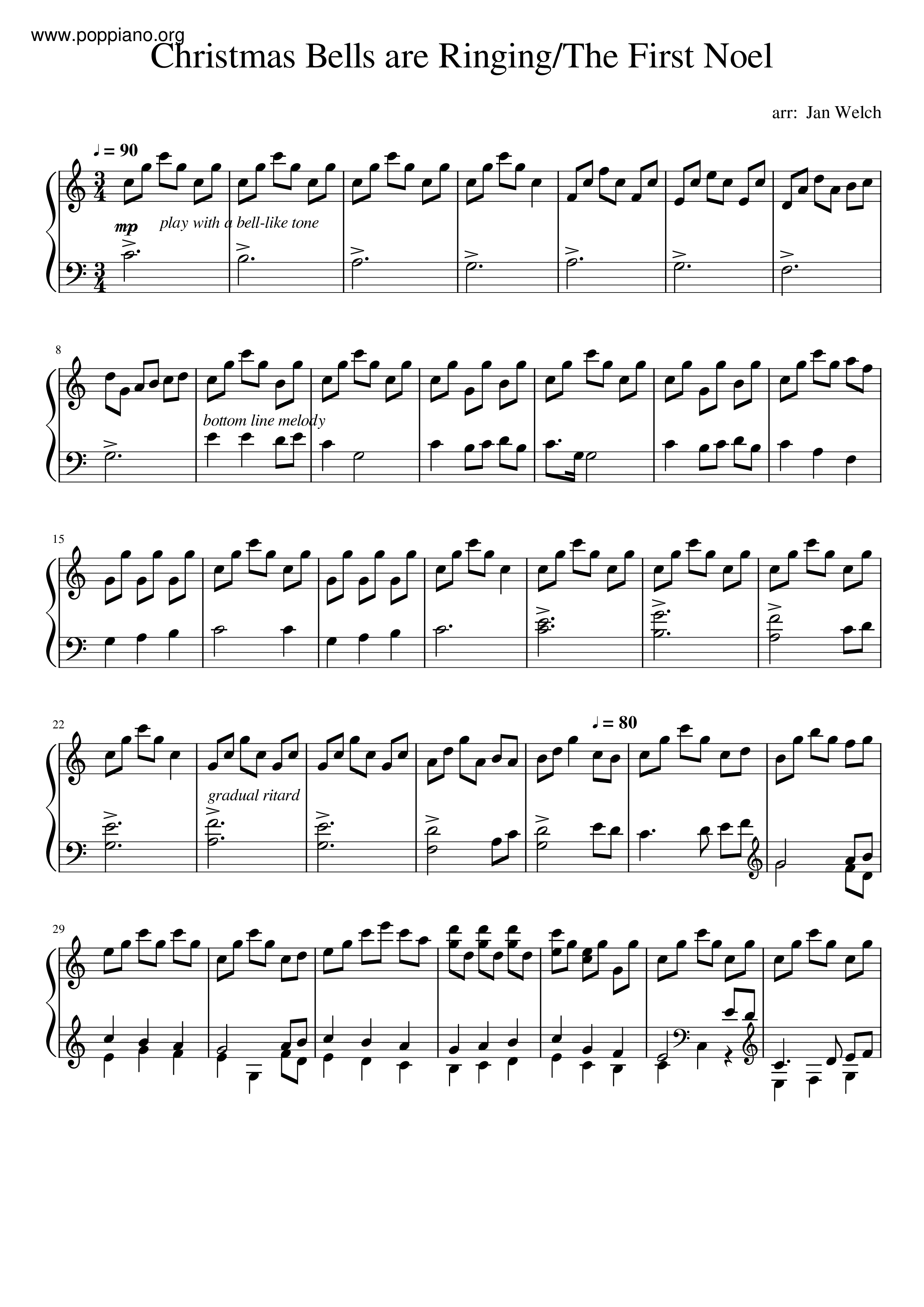 Christmas-Christmas Bells Are Ringing Sheet Music pdf, - Free Score ...