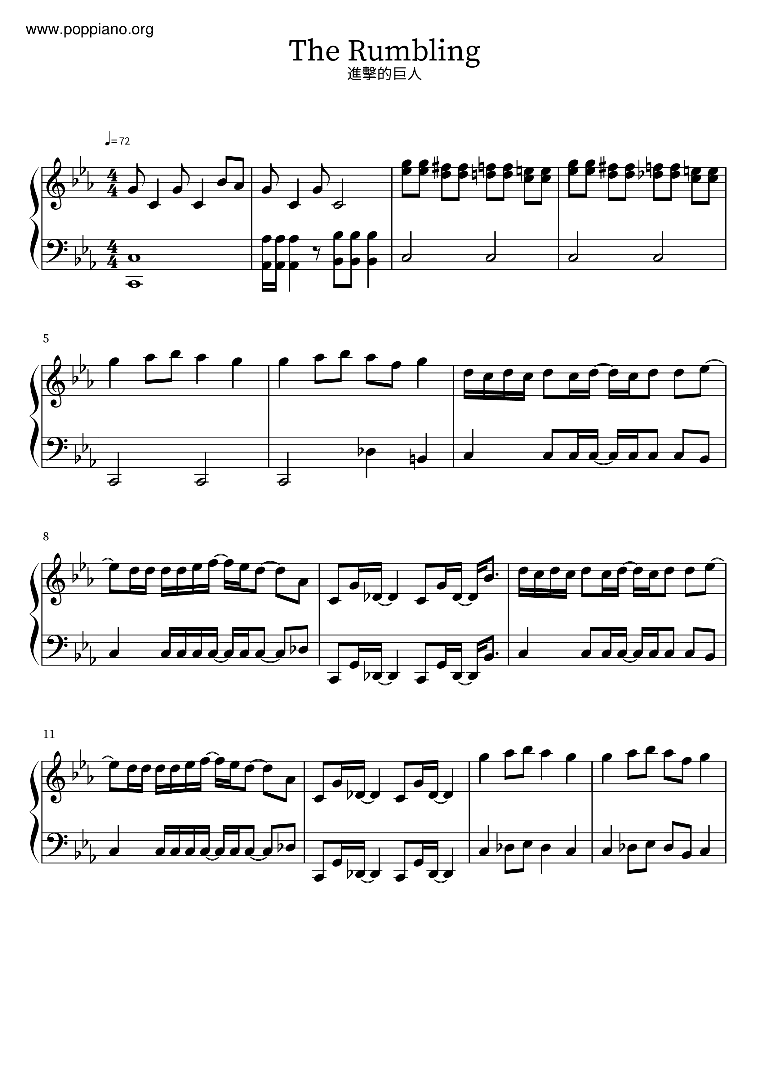 SiM-進擊的巨人 - The Rumbling Sheet Music pdf, - Free Score Download ★