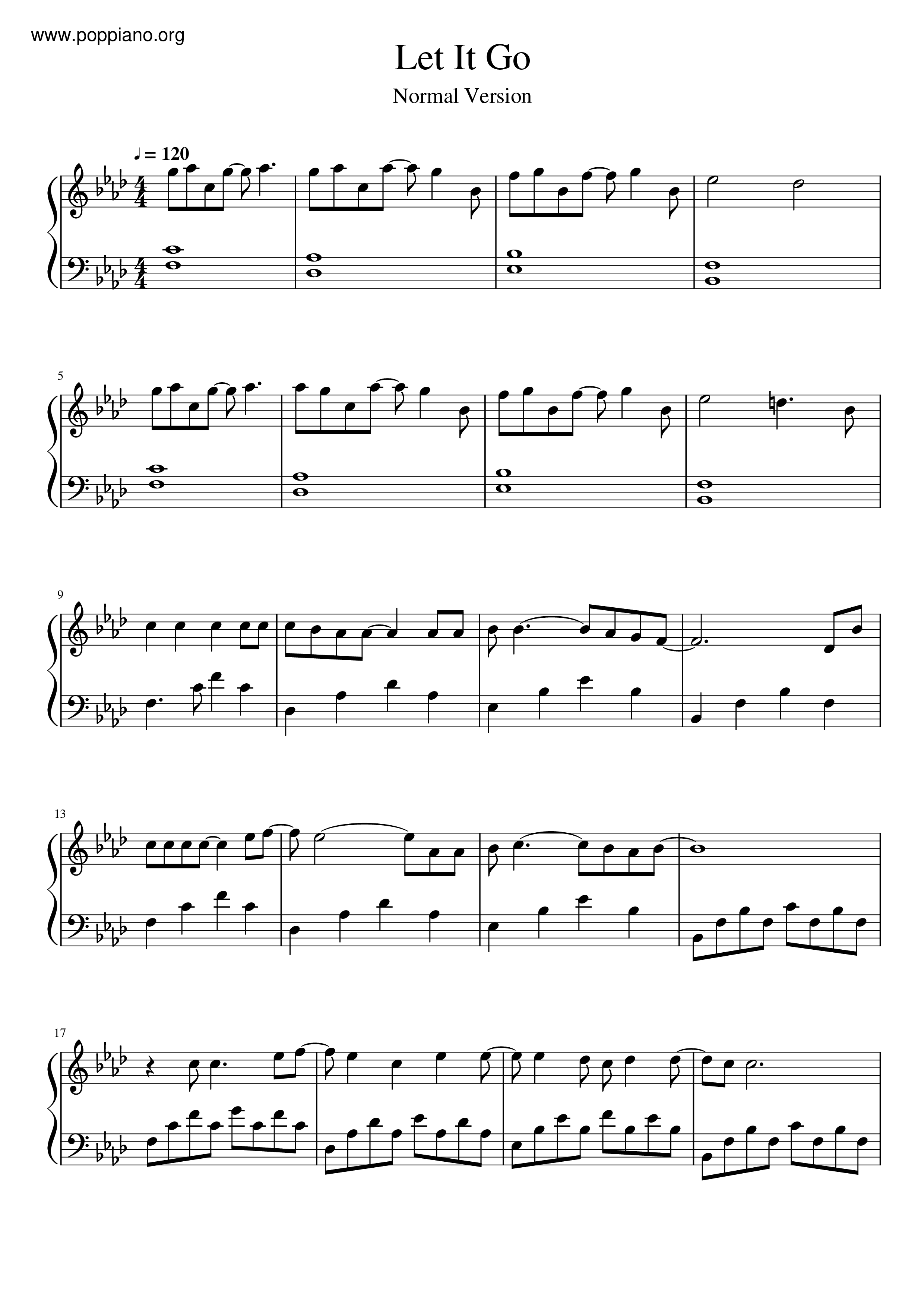 Idina Menzel, Demi Lovato, 松隆子-Frozen - Let It Go Sheet Music pdf, -アナと ...