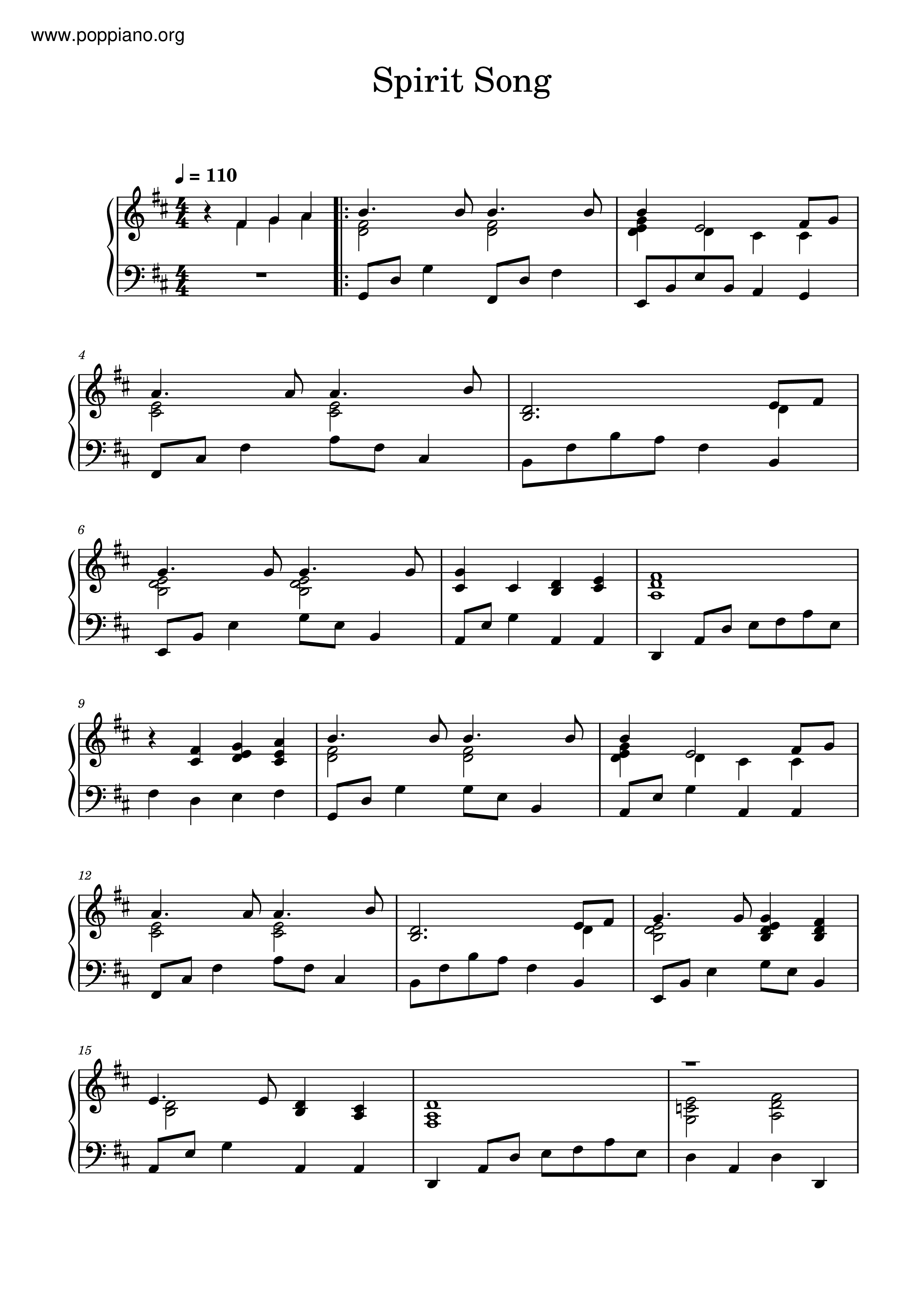 Hymn-Spirit Song Sheet Music pdf, - Free Score Download ★