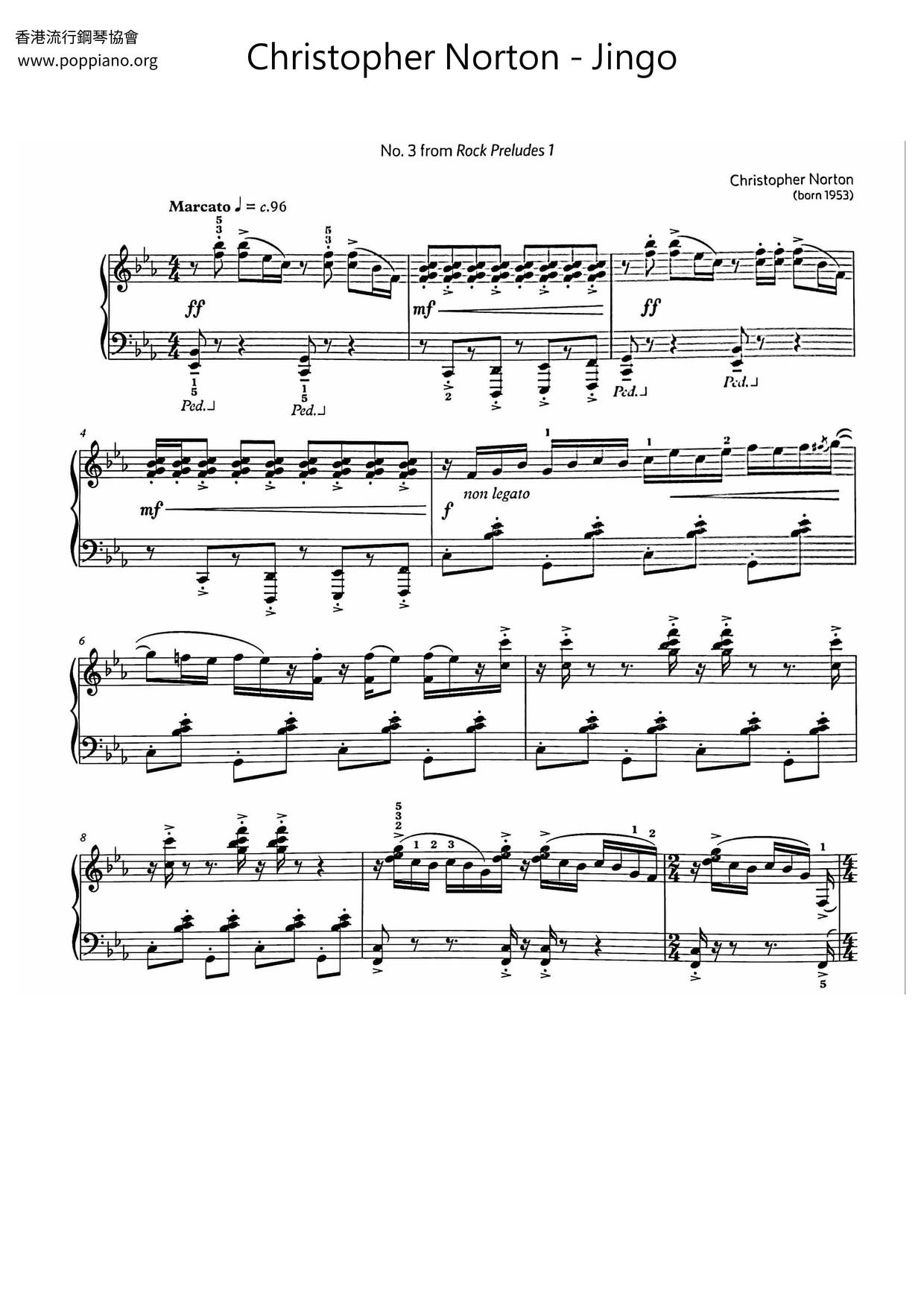 Christopher Norton-Jingo Sheet Music pdf, - Free Score Download ★