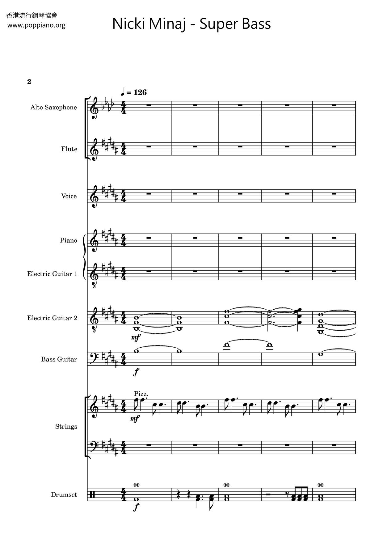 Nicki Minaj-Super Bass Sheet Music pdf, - Free Score Download ★