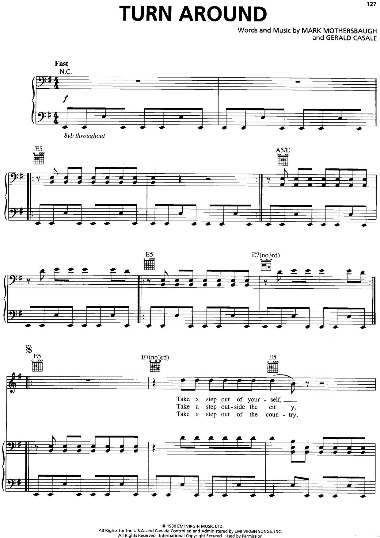 Nirvana-Turn Around Sheet Music pdf, - Free Score Download ★