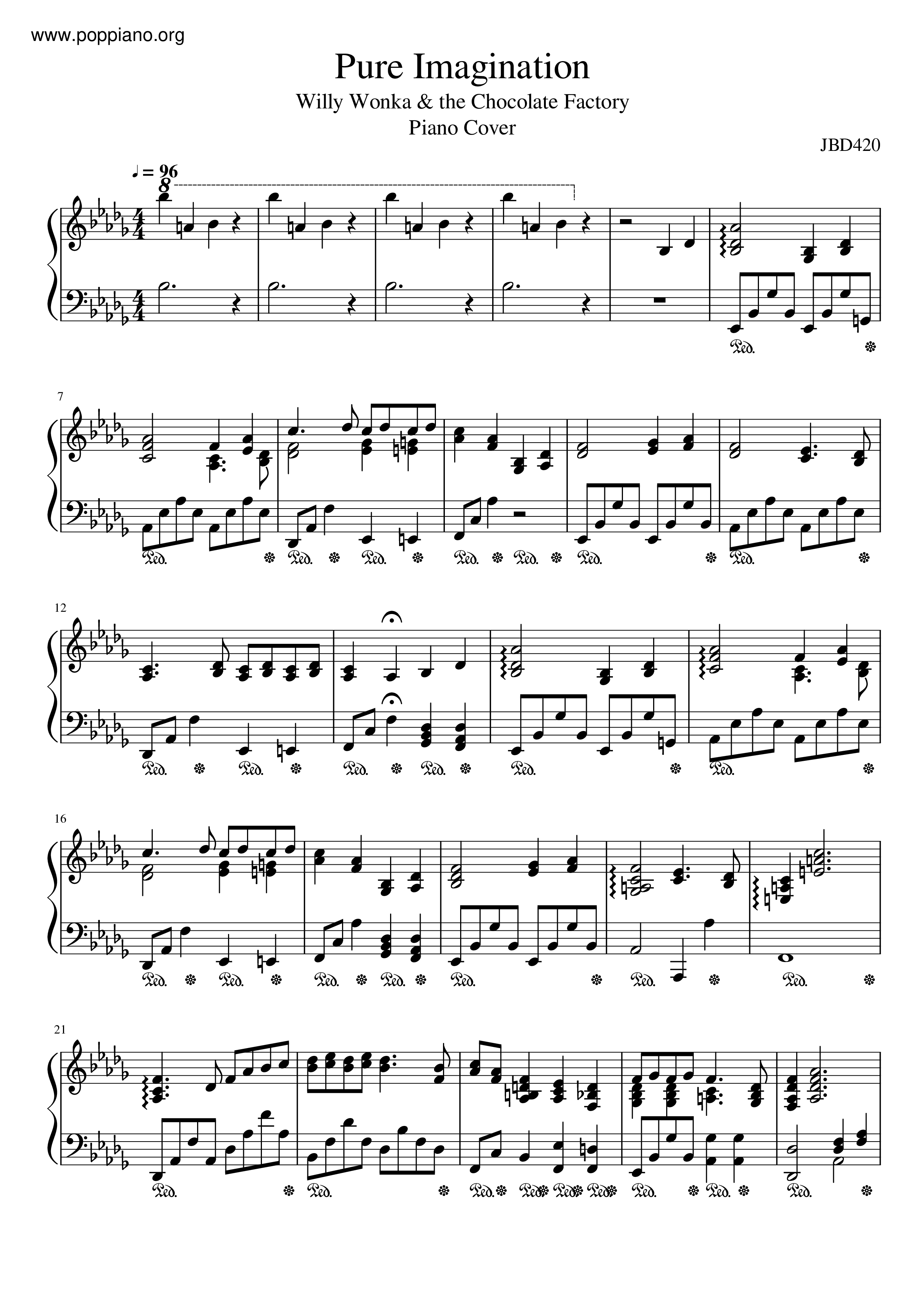 Jamie Cullum-Pure Imagination Sheet Music pdf, - Free Score Download ★