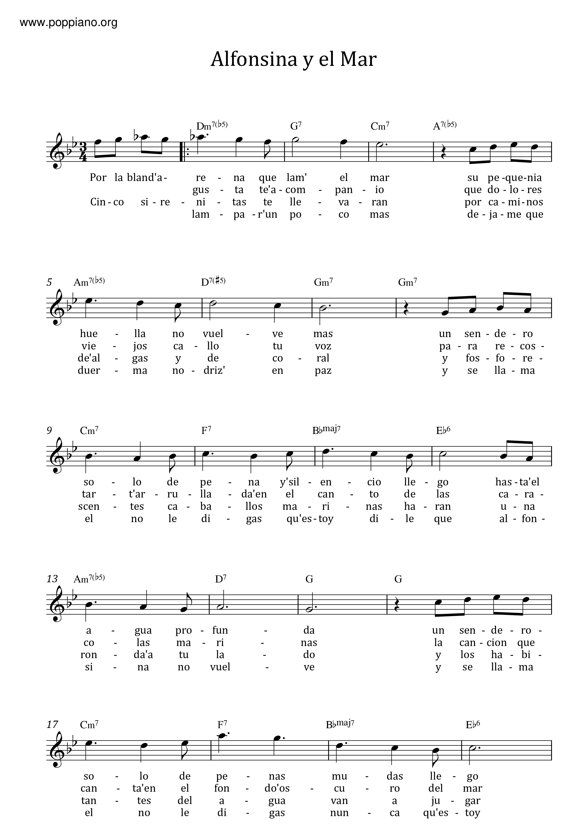 Ariel Ramirez-Alfonsina Y El Mar Sheet Music pdf, - Free Score Download ★