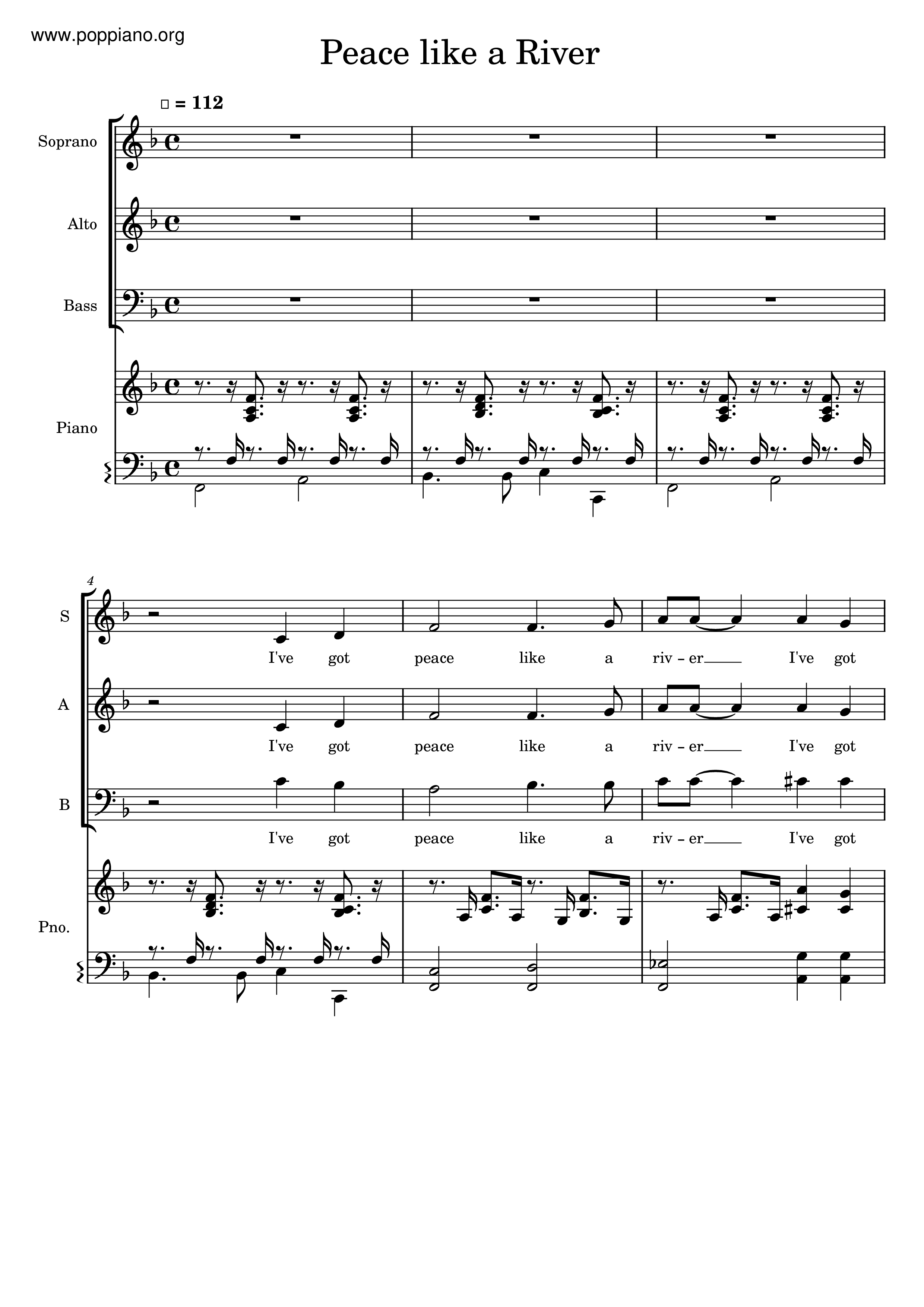 Hymn-I've Got Peace Like A River Sheet Music pdf, - Free Score Download ★