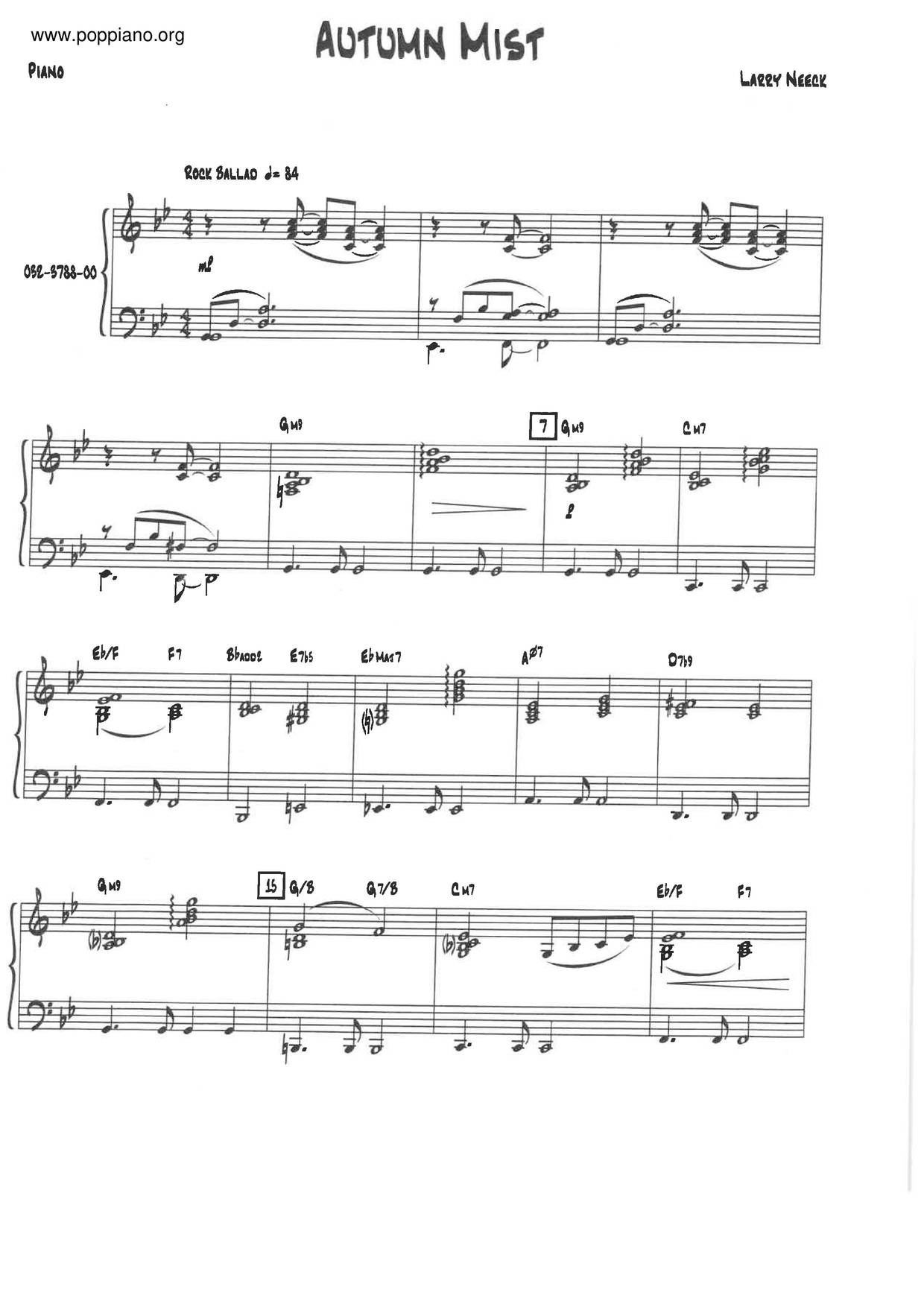Larry Neeck-Autumn Mist Sheet Music pdf, - Free Score Download ★