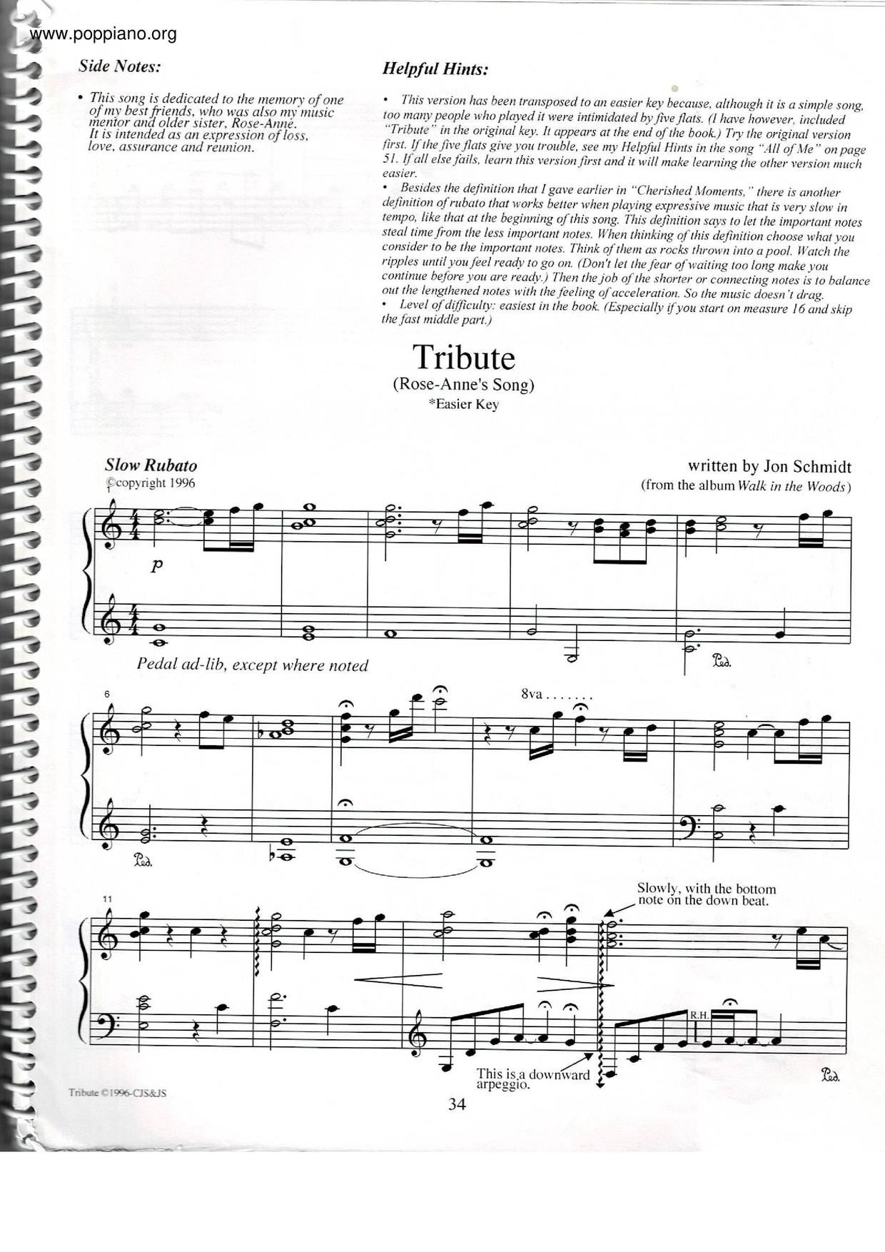 John Schmidt-Tribute 琴谱/五线谱pdf-香港流行钢琴协会琴谱下载 ★
