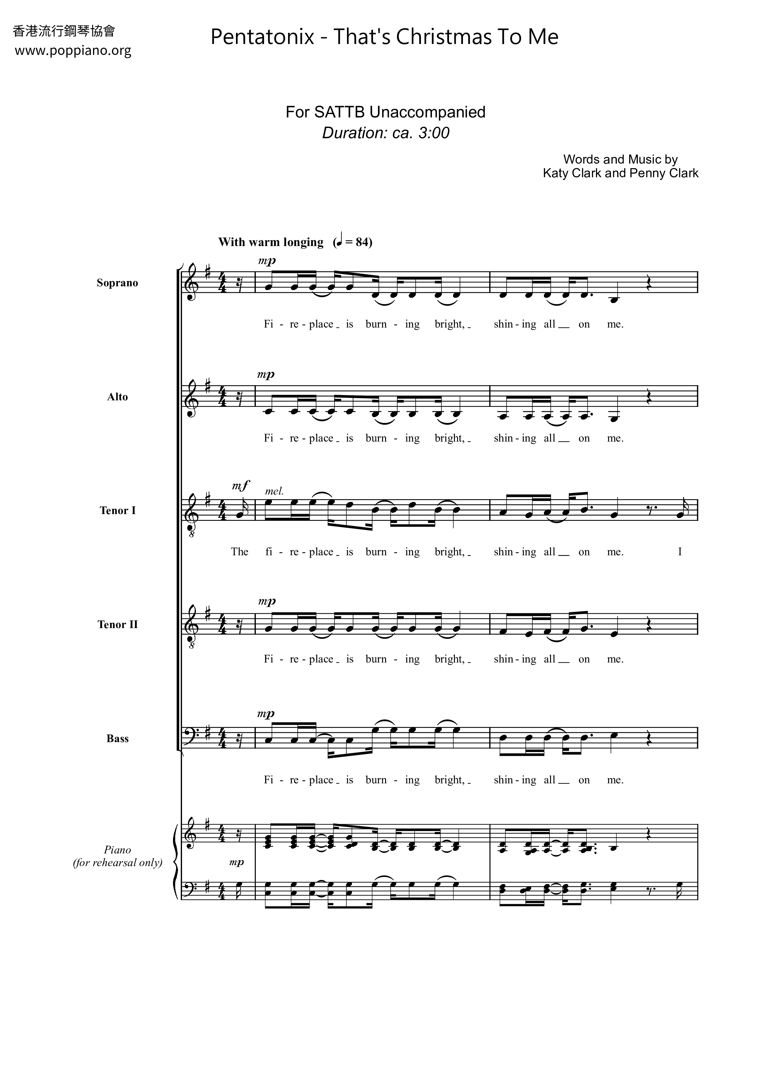 Hymn-That's Christmas To Me Sheet Music pdf, - Free Score Download ★