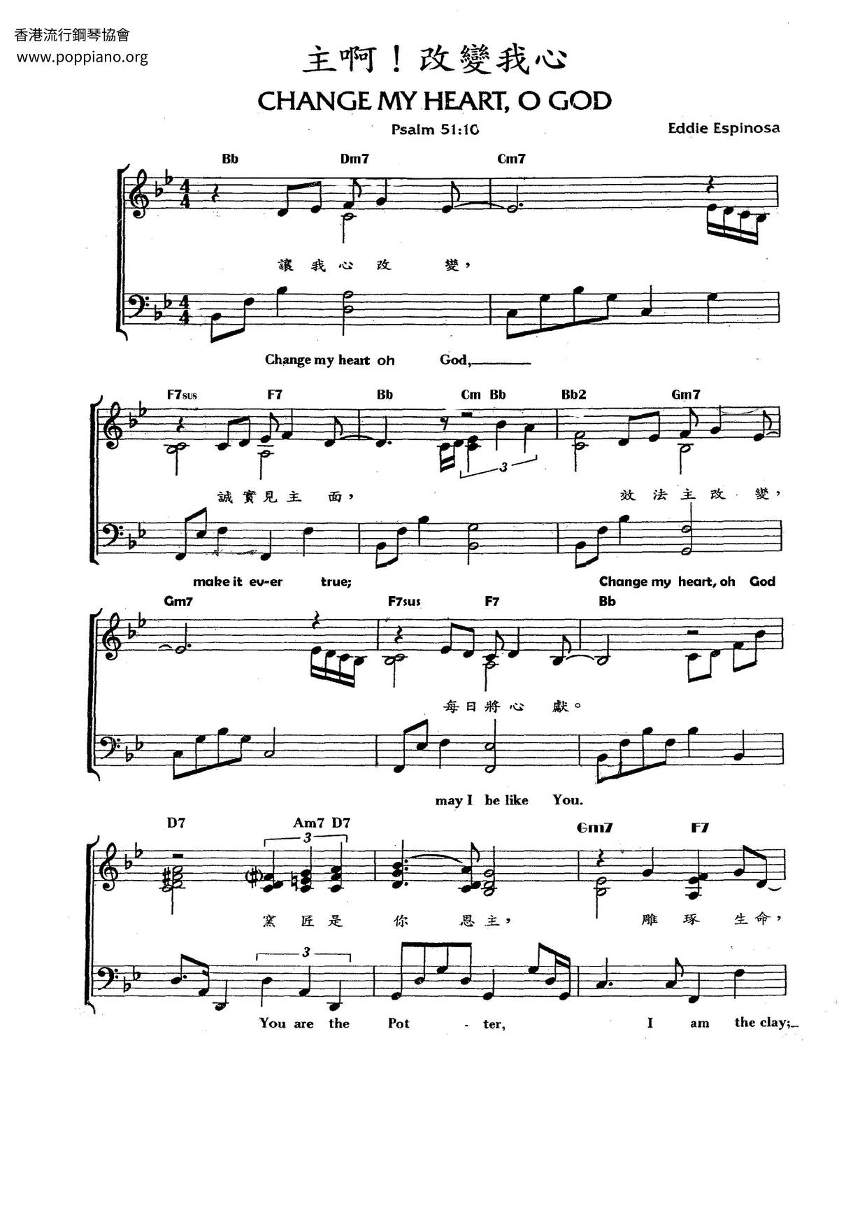 Hymn-Oh God! Change My Heart Sheet Music pdf, - Free Score Download ★